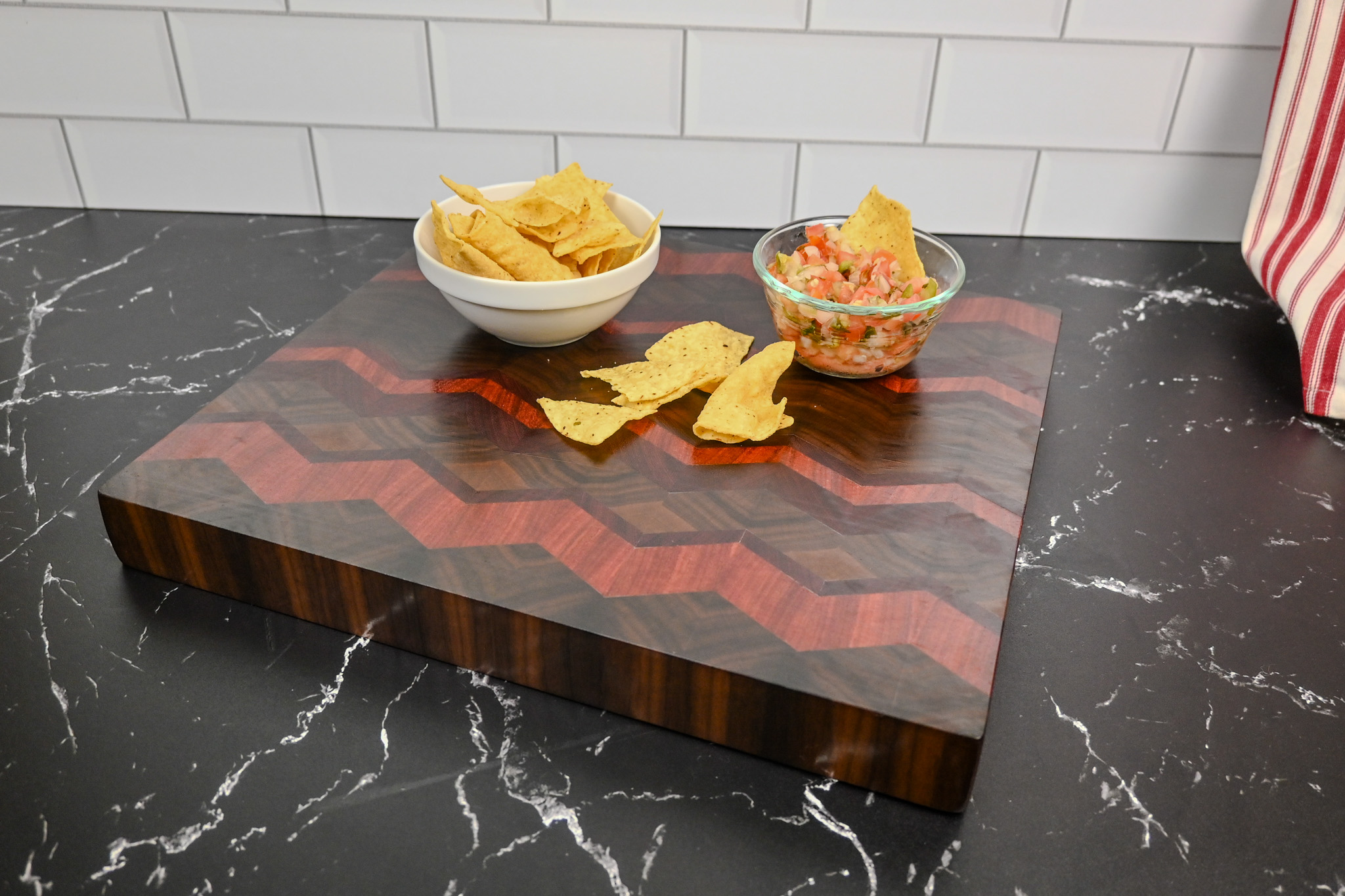 Chevron Pattern End Grain Cutting Board East Texas Woodcrafts